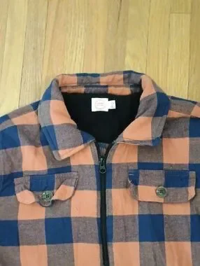 wonder nation | Jackets & Coats | Wonder Nation Orange And Navy Plaid ...